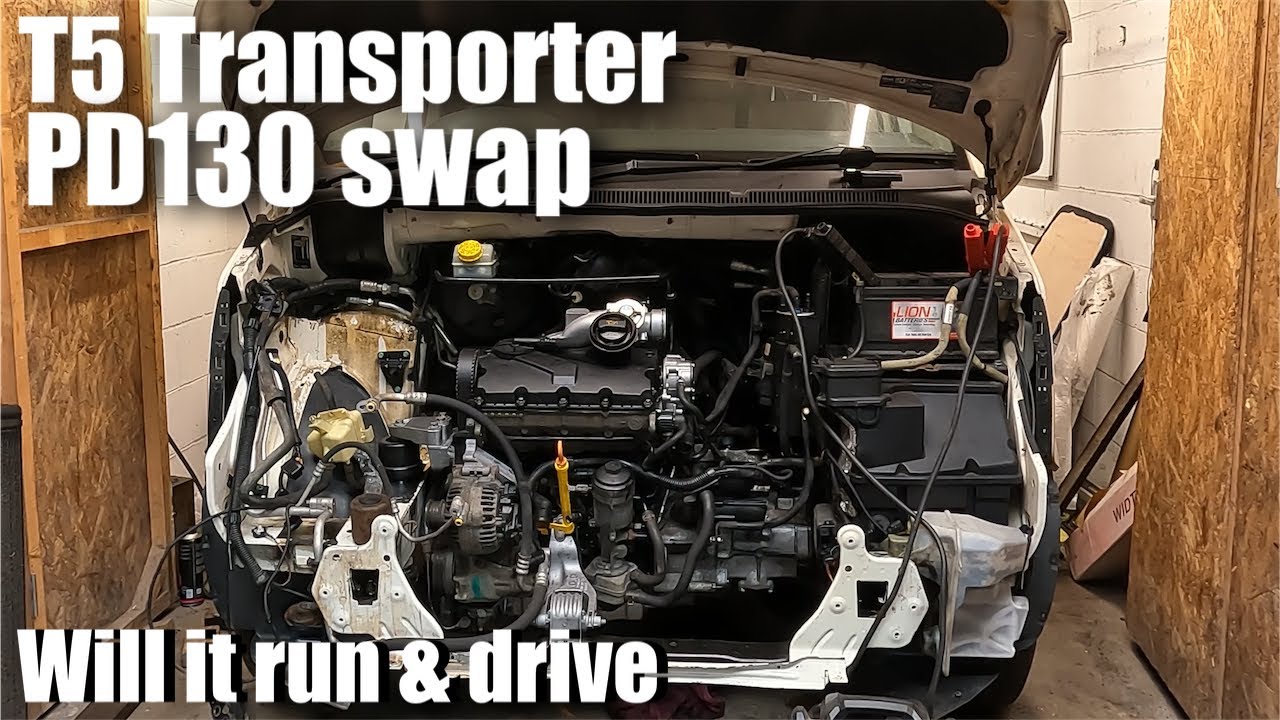 T5 Transporter PD130 ASZ swap will it run & drive - Ep2 - YouTube