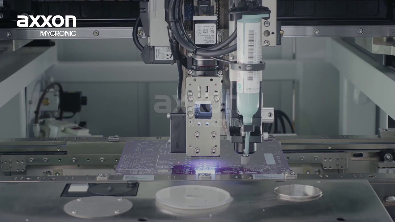 axxon dispensing product - Auger valve dispensing solder paste - YouTube