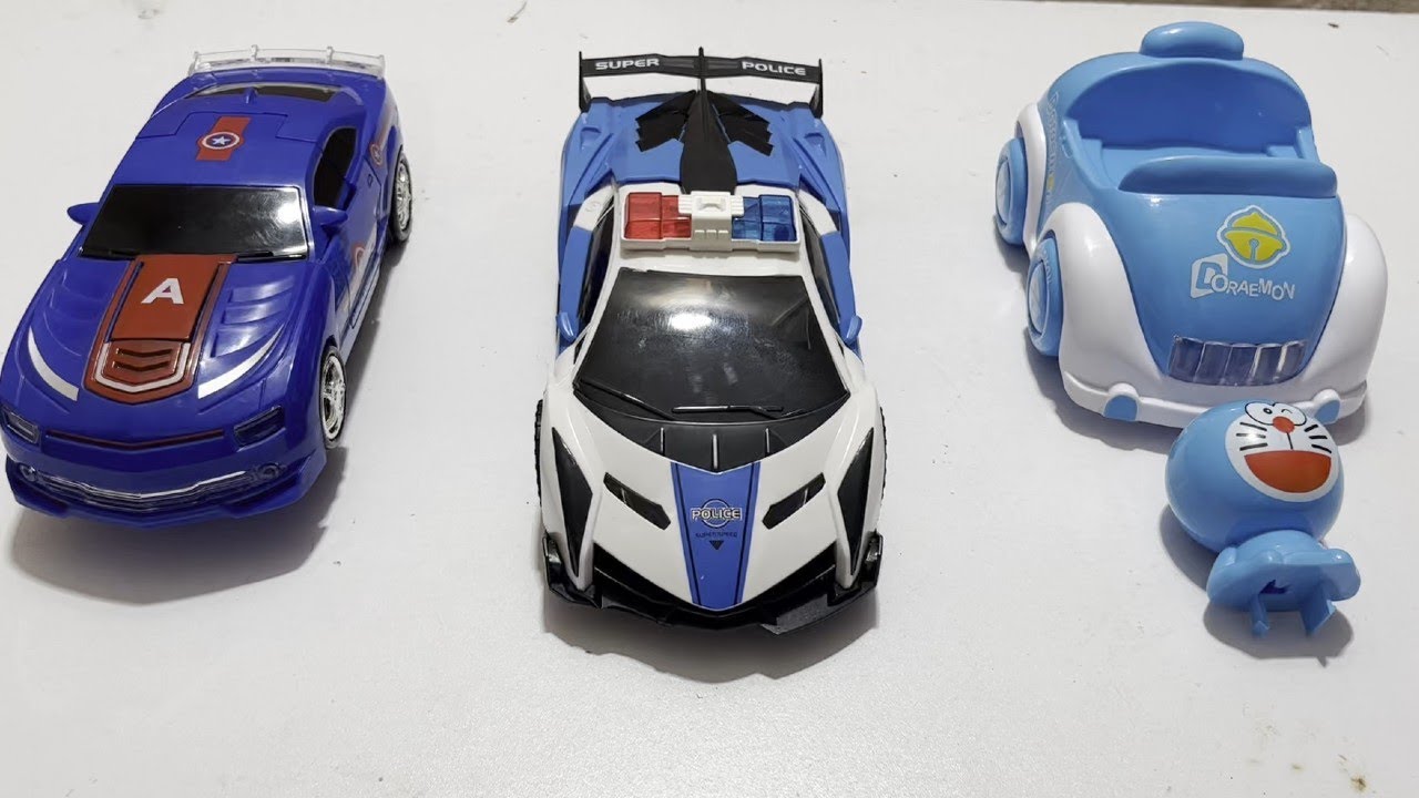 Latest Police Car | Captain America Car | Doraemon Car Unboxing ...