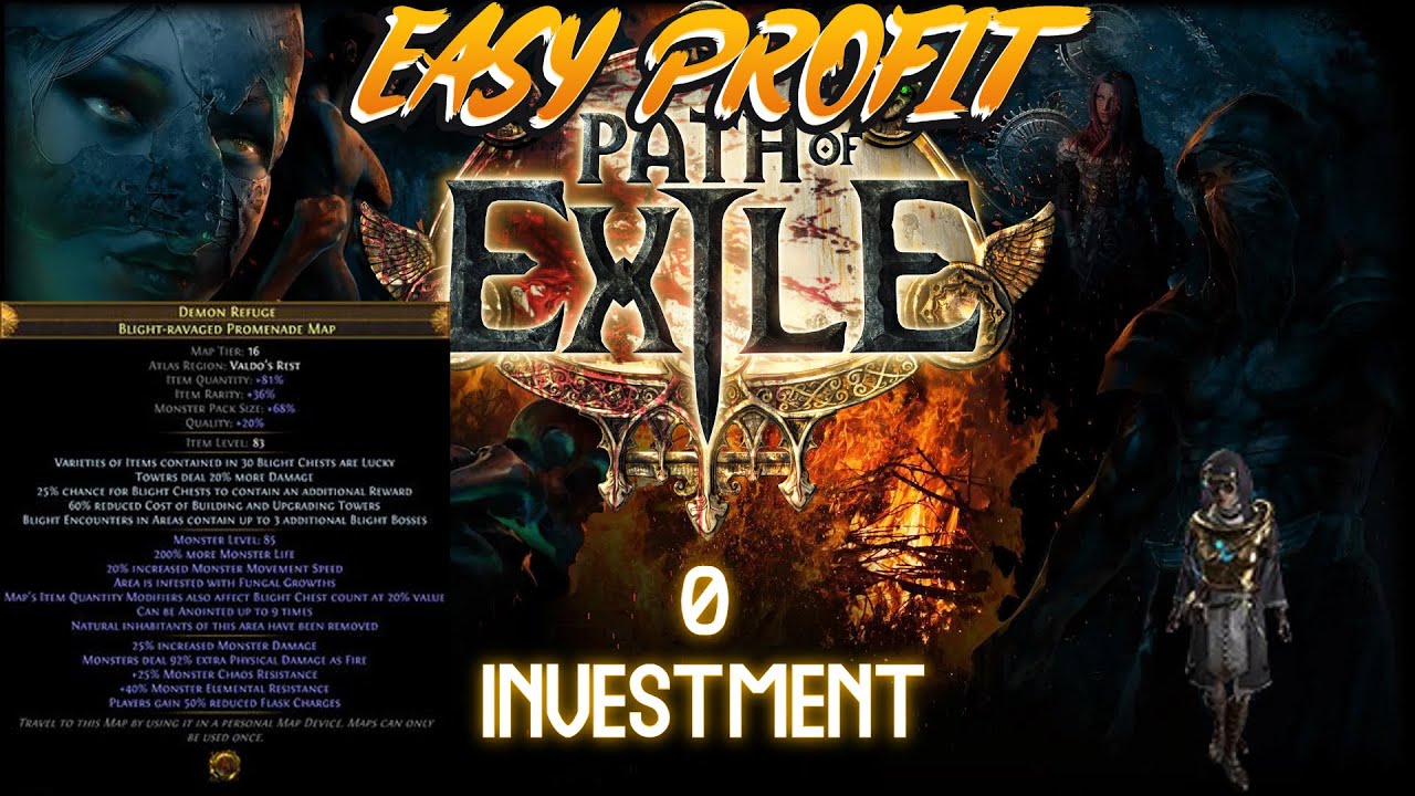 POE 3.20 Blight-ravaged(UBER) MAP 0 INVESTMENT/WITHOUT BUILD - YouTube