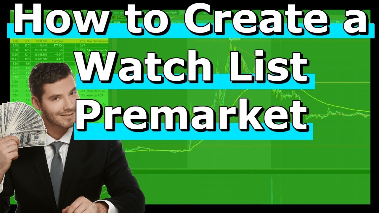 How to Create a Watch List Premarket | Trade Ideas Gappers - YouTube