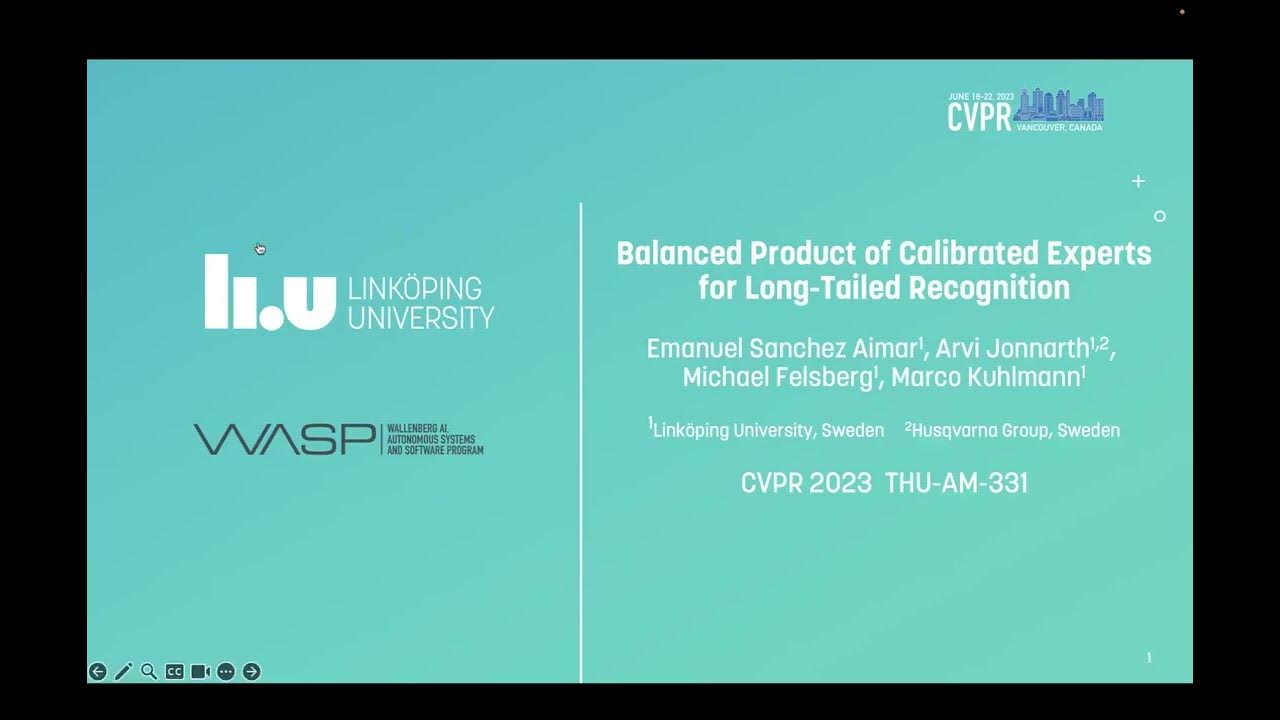 [CVPR 2023] Balanced Product of Calibrated Experts for Long-Tailed Recognition - YouTube