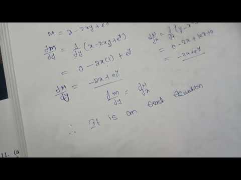exact equation/differential equations/Btech maths - YouTube