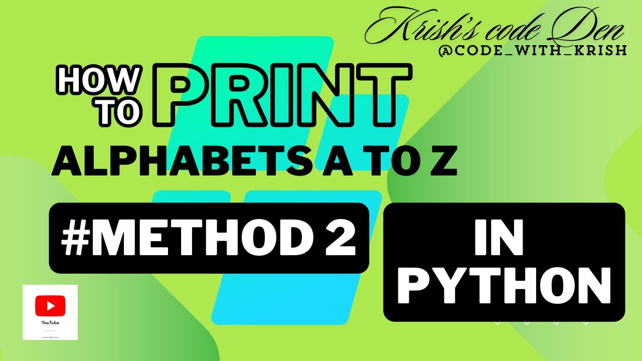 Printing Of Alphabets From A To Z Using For Loop YouTube printing-of-alphabets-from-a-to-z-using-for-loop-youtube