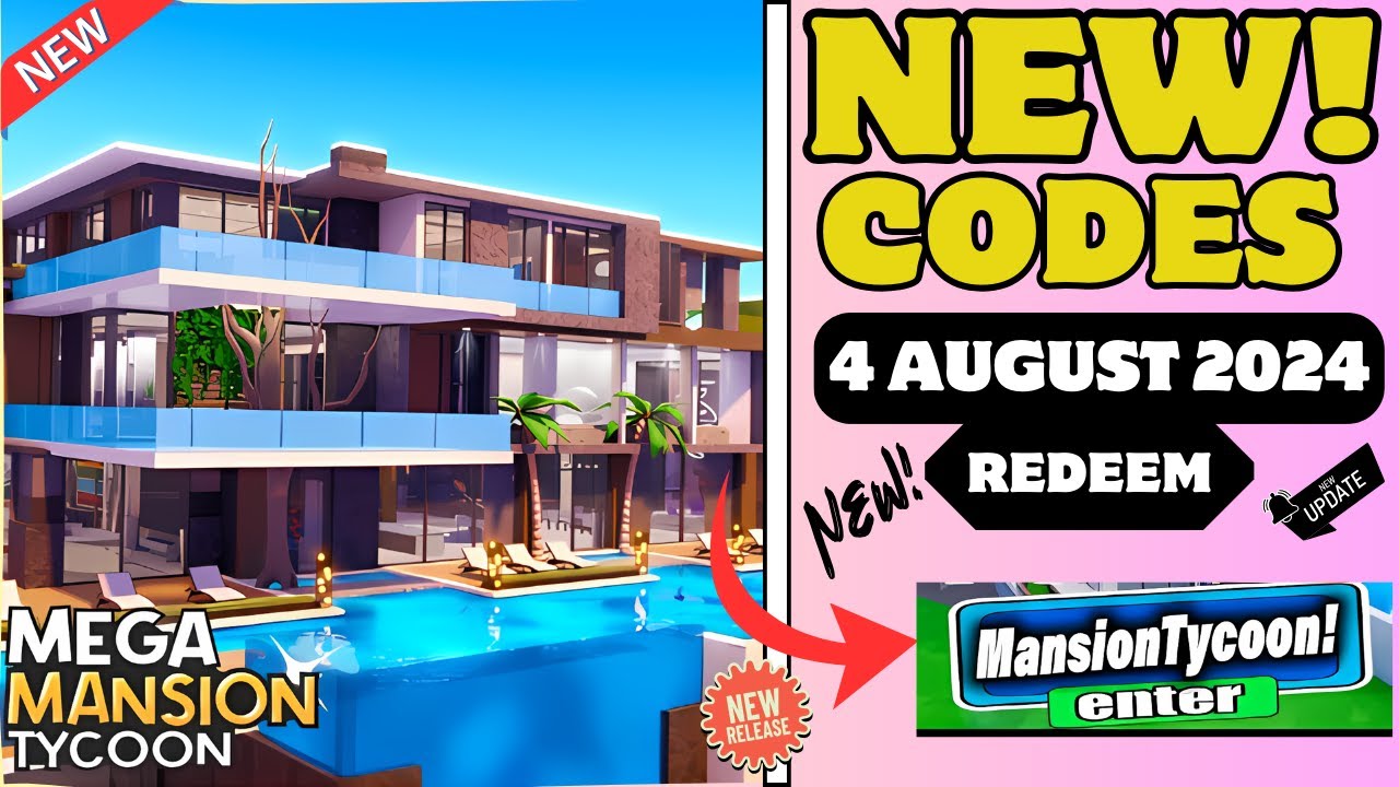 🌟NEW AND LATEST! CODES🌟 MEGA MANSION TYCOON ROBLOX CODES 2024 - MEGA ...