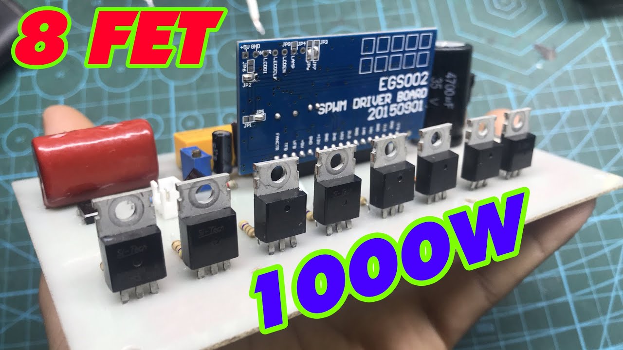 1000W 8 mosfet EGS002 - YouTube