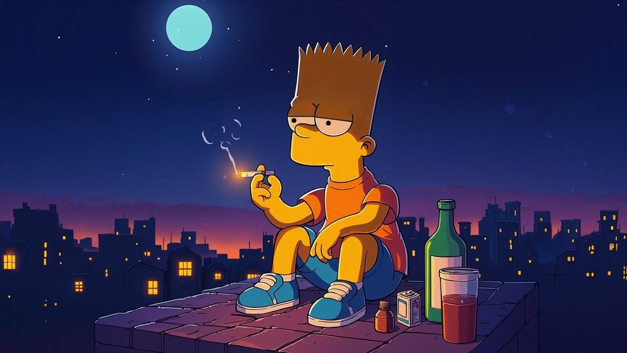 Quiet Smoke Night 🚬 Lofi Hip Hop | Calming Music [ Chill Serene Night ...