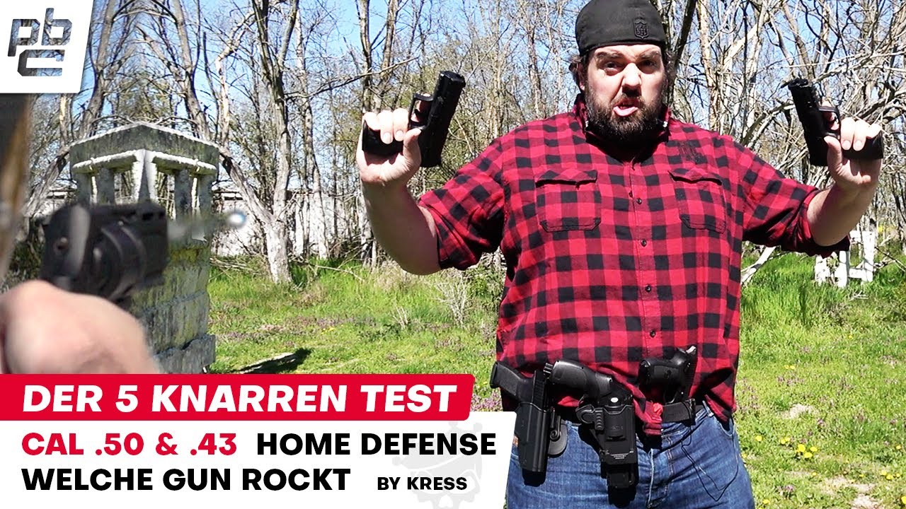 The BIG 5 GUN Test Home Defense cal. 50 und cal. 43 - YouTube