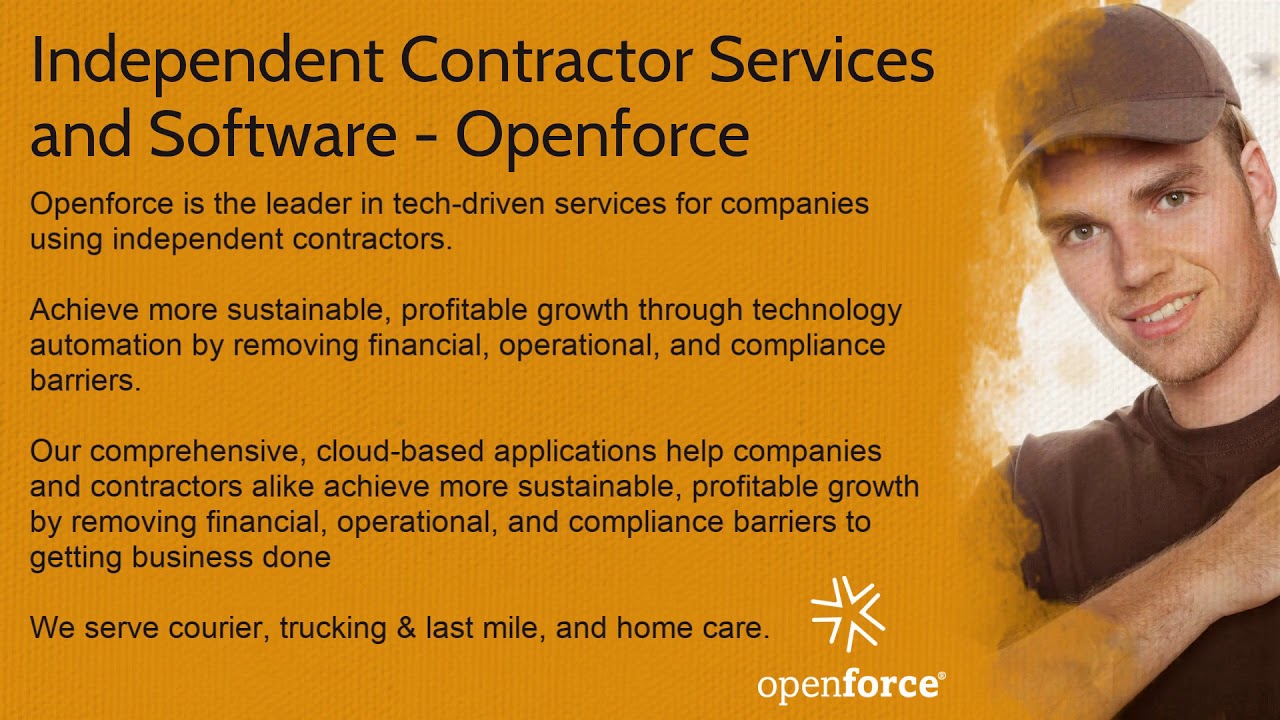 Independent Contractor Services And Software Openforce YouTube Independent Contractor Services And Software Openforce YouTube