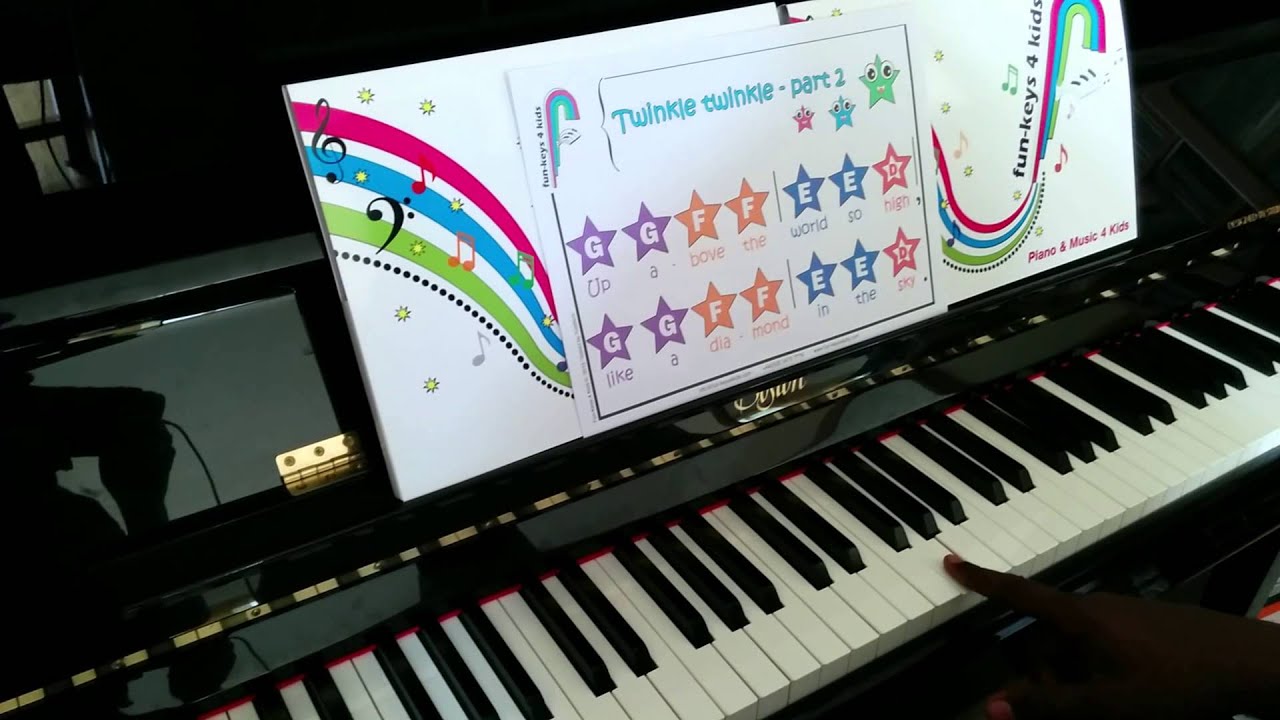 Twinkle Twinkle | Piano | How to play | part 2 | Fun-Keys 4 Kids - YouTube