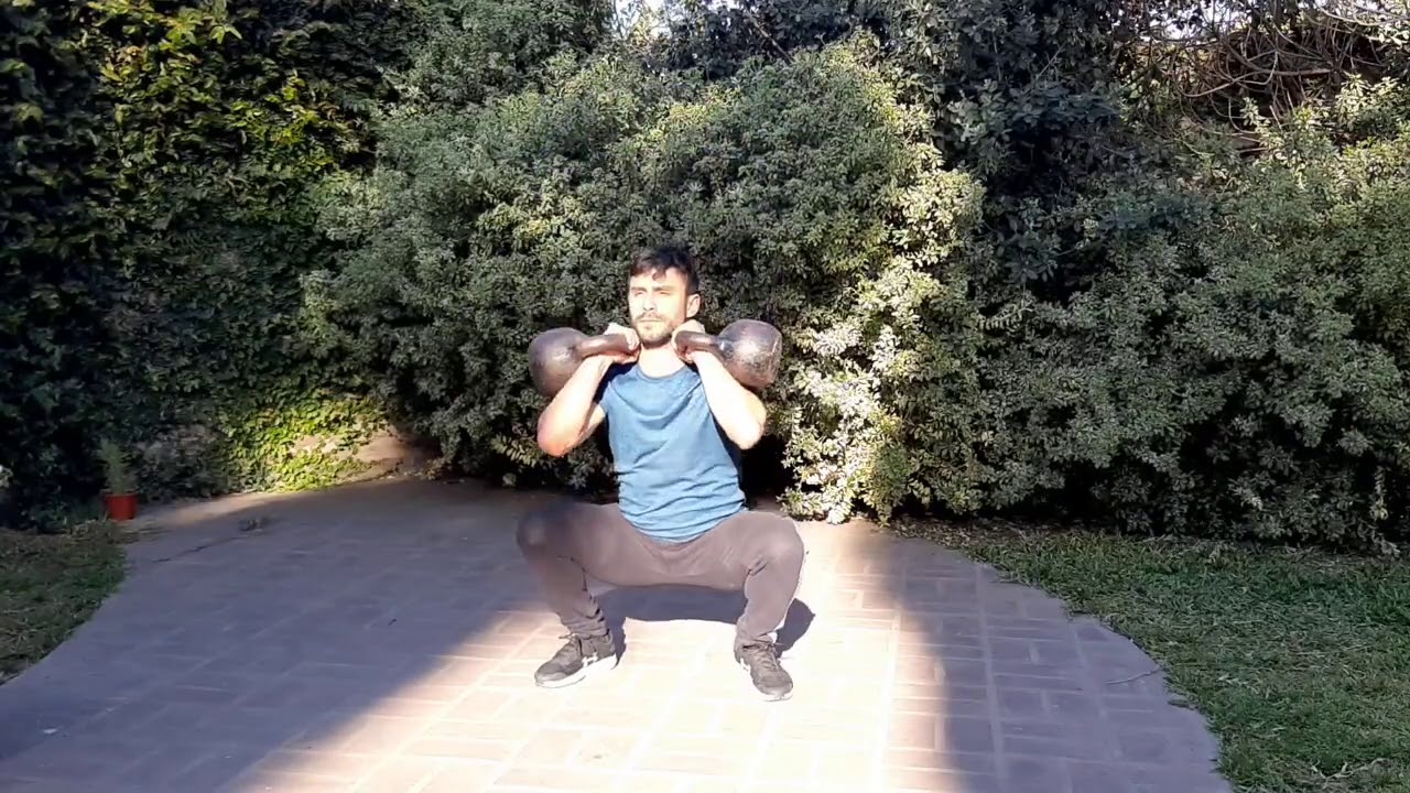Double KB Front Rack Squat - YouTube