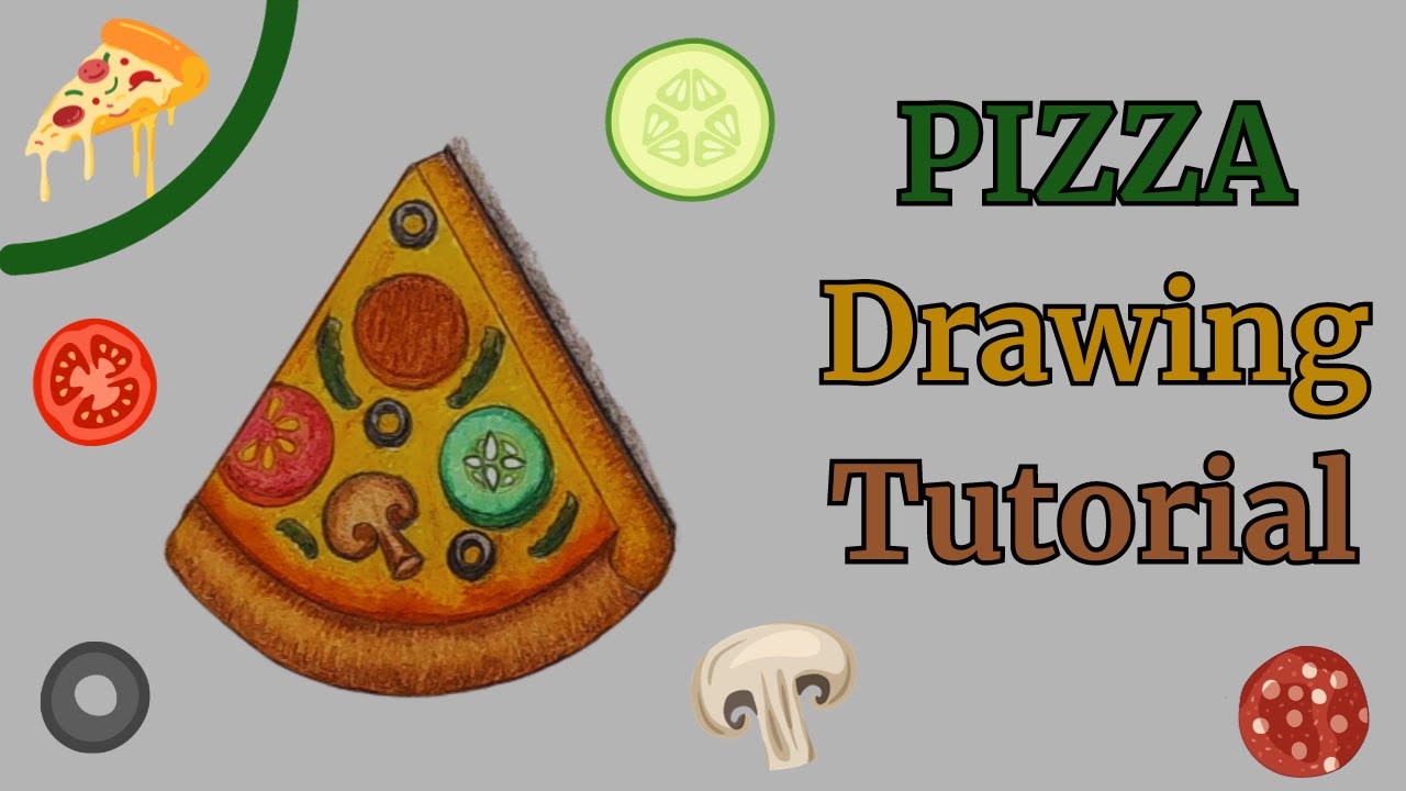 How to Draw Pizza Easy | Pizza Drawing Tutorial | Pizza Drawing Easy ...