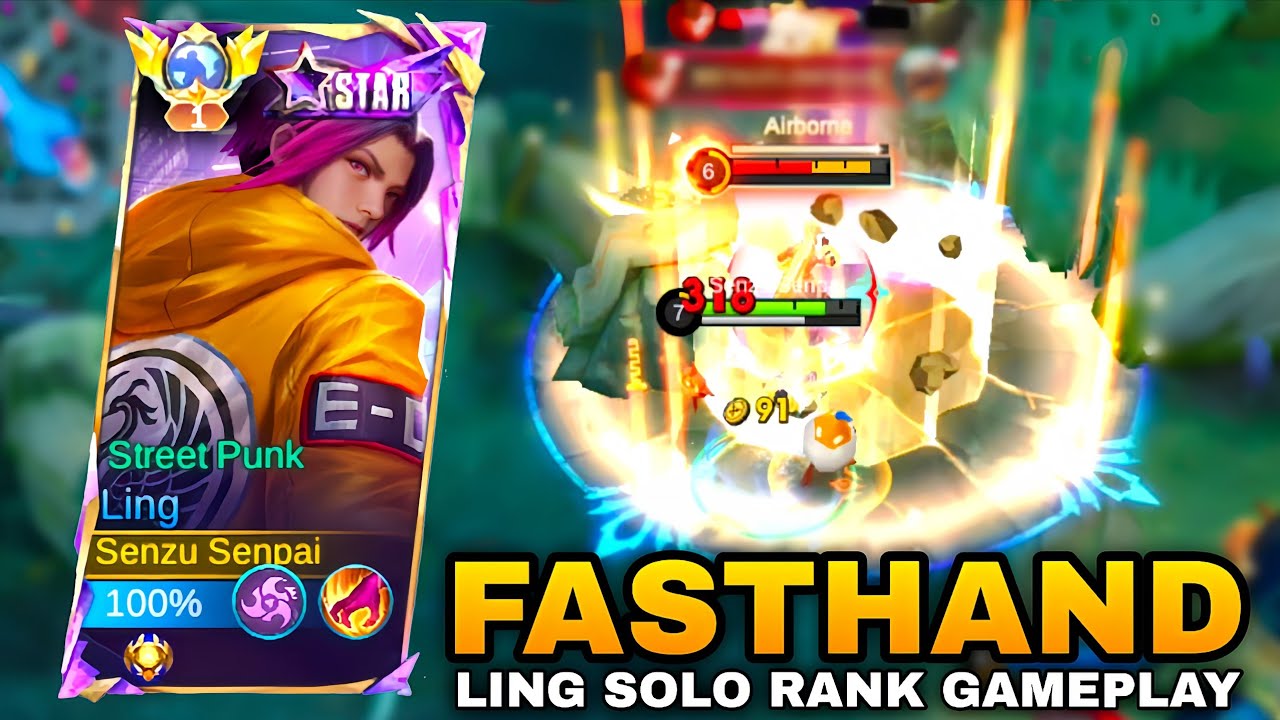 LING FASTHAND ( BEST SETTING ) SOLO RANK GAMEPLAY | TOP GLOBAL LING ...