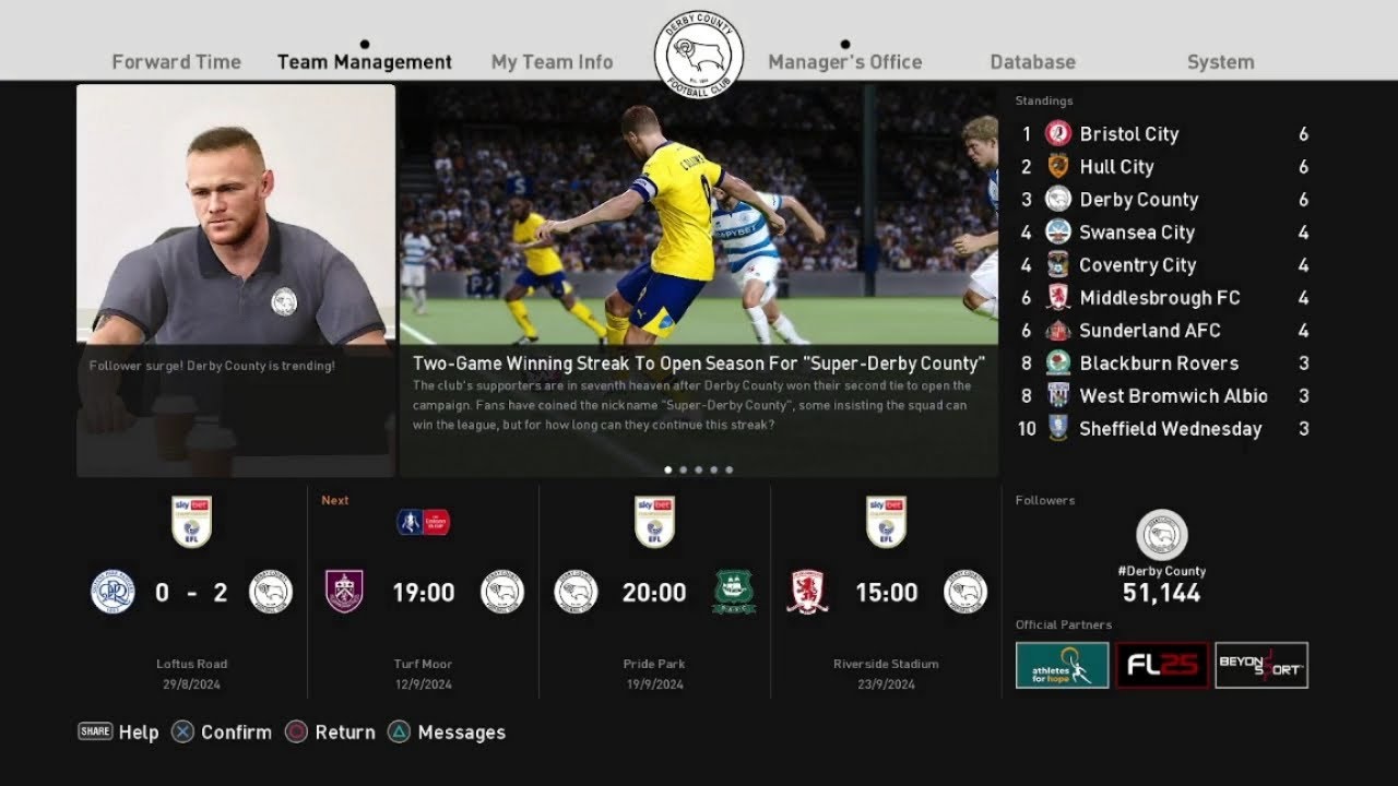 FOOTBALL LIFE 2025 Master League Ep 2 - vs Queens Park Rangers EPL ,vs Burnley FA Cup - YouTube