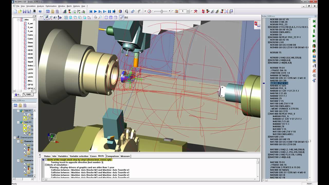NCSIMUL Machine | Tutorial | Kapitel 1 : Filtern der Darstellung des Werkzeugwegs - YouTube