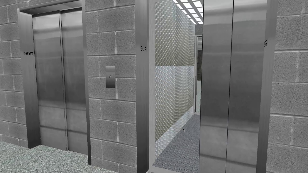 Skyscrapersim triton center III | Office service elevators - YouTube