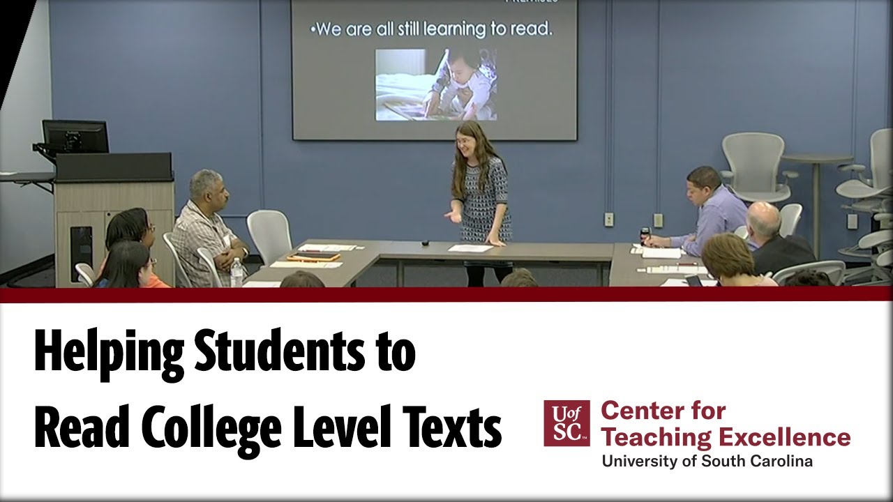 Helping Students to Read College Level Texts - YouTube