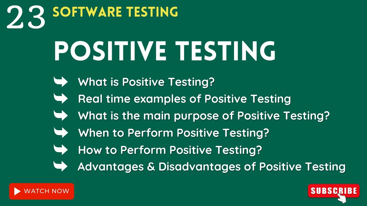 QA manual testing tutorial for beginners | what is positive testing in ...
