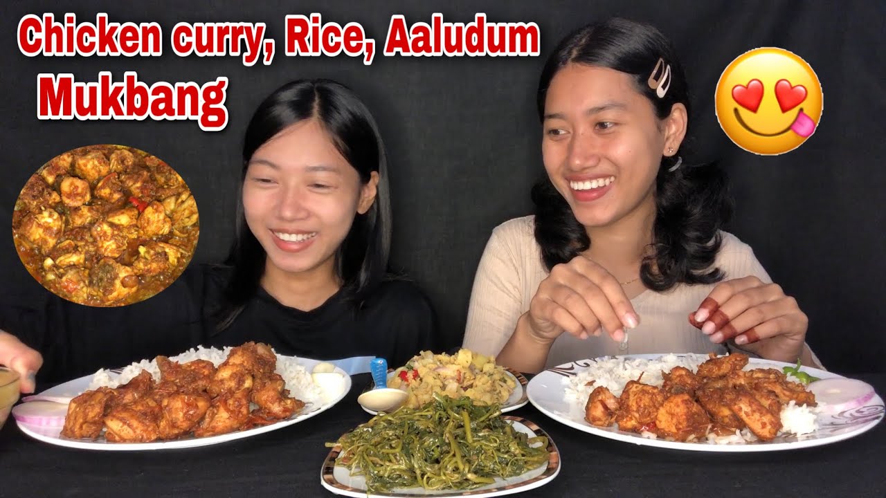 CHICKEN CURRY😋😋,RICE, Aaludum achar, Akhabare khursani🔥🔥|| MASUBHAT ...