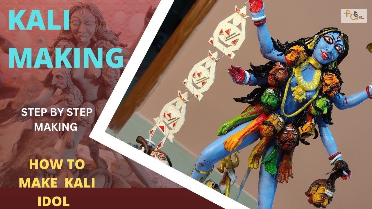 How to make Kali idol ll step by step ll clay modeling ll Art ebong ll ...