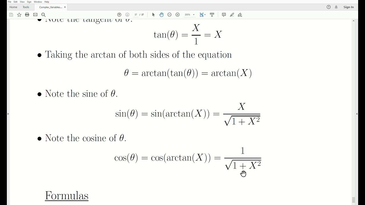 cv11 - Sine and Cosine of the Inverse Tangent - YouTube