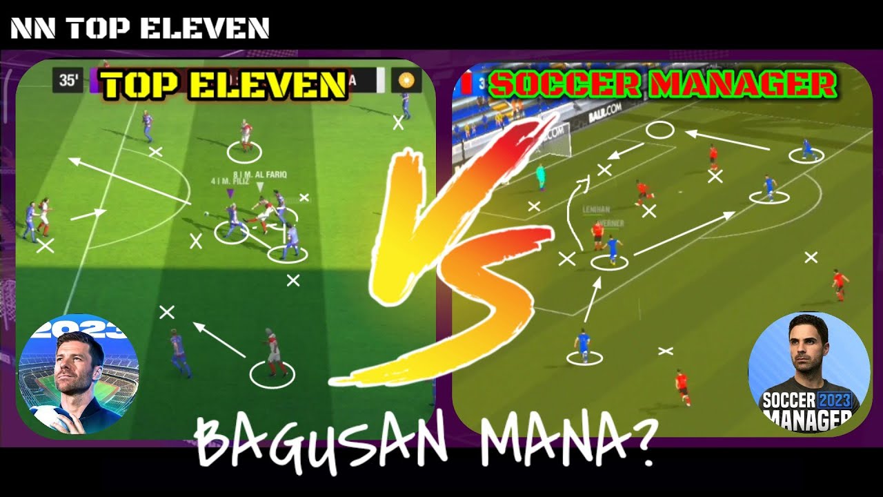 TOP ELEVEN Vs SOCCER MANAGER Bagusan Mana? Gameplay - YouTube