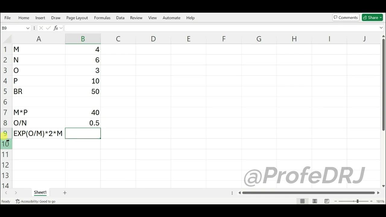 Save or assign variables to numbers in Excel - YouTube