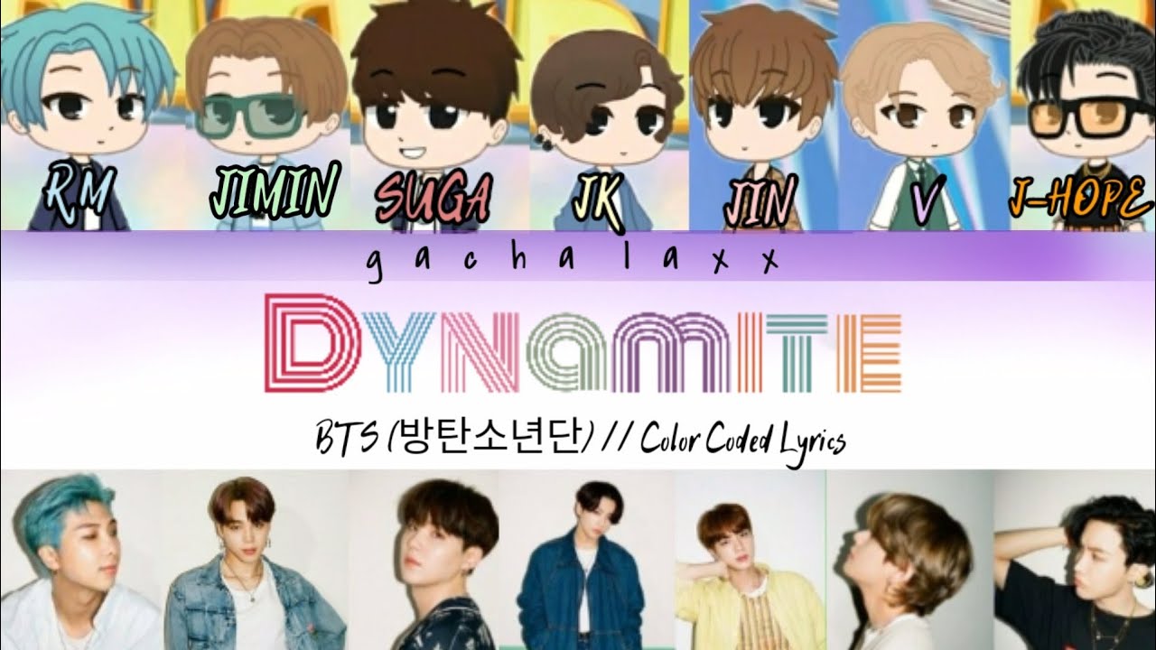 BTS 'Dynamite' Color Coded Lyrics || Gacha Club - YouTube