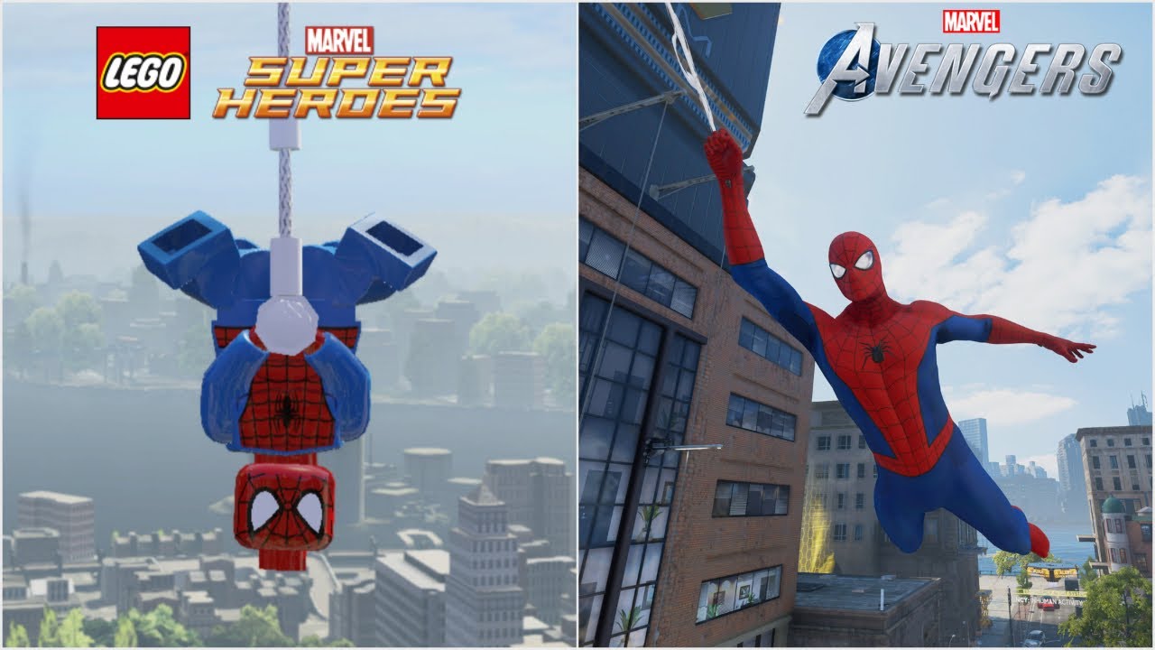 Spider-Man Web Swing In Marvel's Avengers Vs Lego Marvel Super Heroes ...
