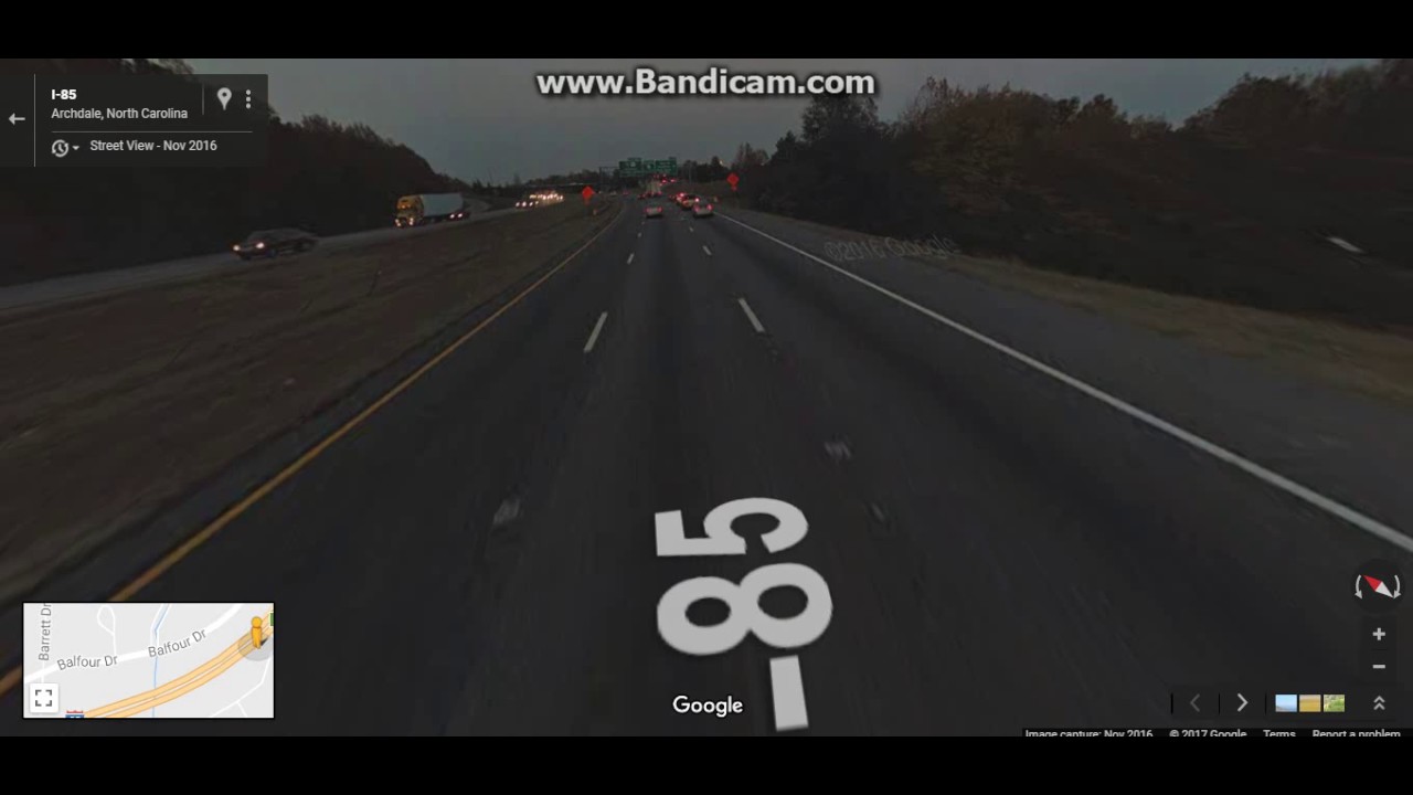 Interstate 85 - North Carolina (Exits 106 to 118) northbound - YouTube