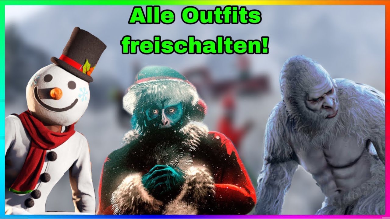Alle WEIHNACHTSOUTFITS freischalten in GTA5 Online | Schneemann Outfit ...