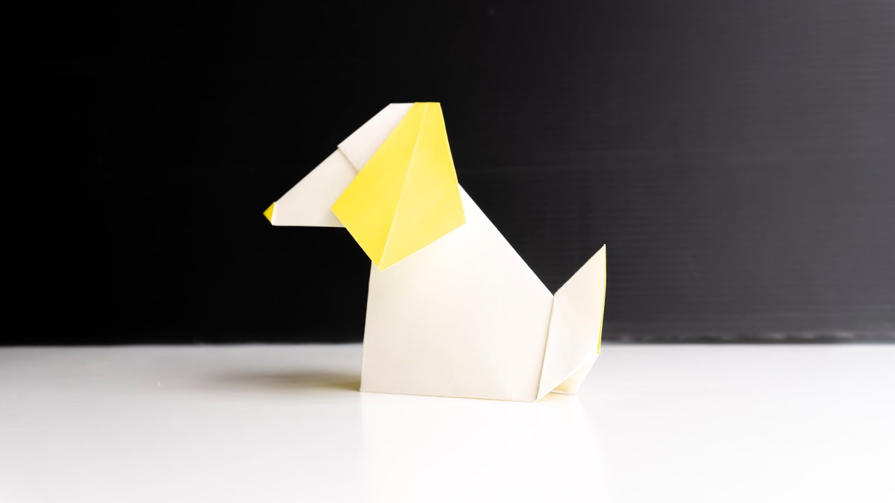 How to make a paper dog - Origami toys - YouTube