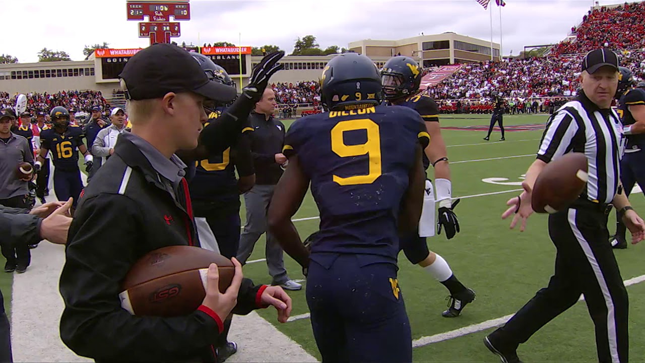 2014 | KJ Dillon Interception vs. Texas Tech - YouTube