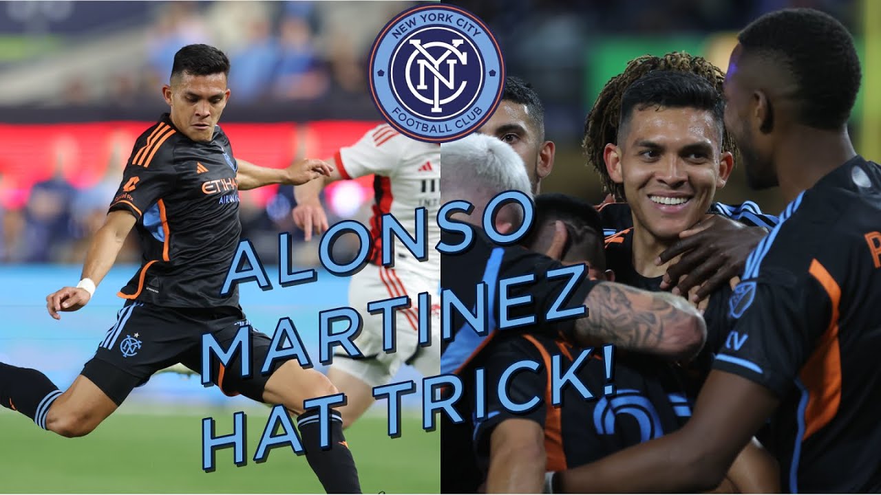 NYCFC's Alonso Martinez With His First Ever Hat Trick! - YouTube