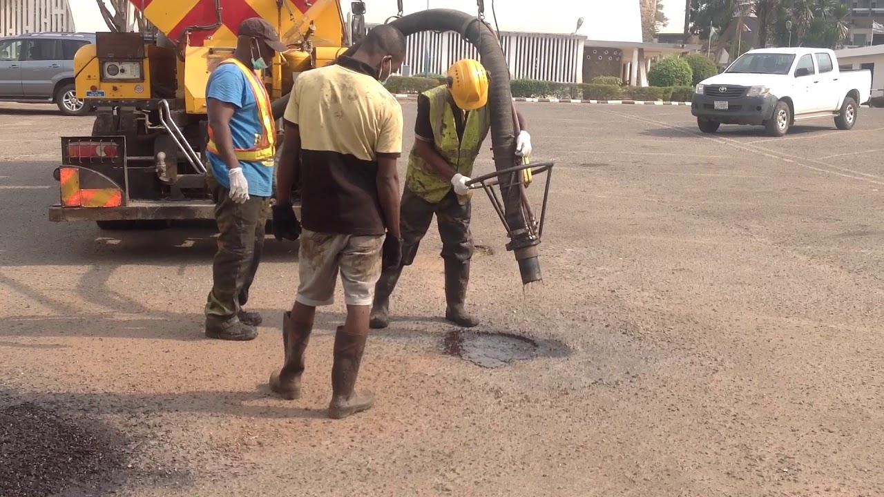 Velocity Patching method of road maintenance - YouTube