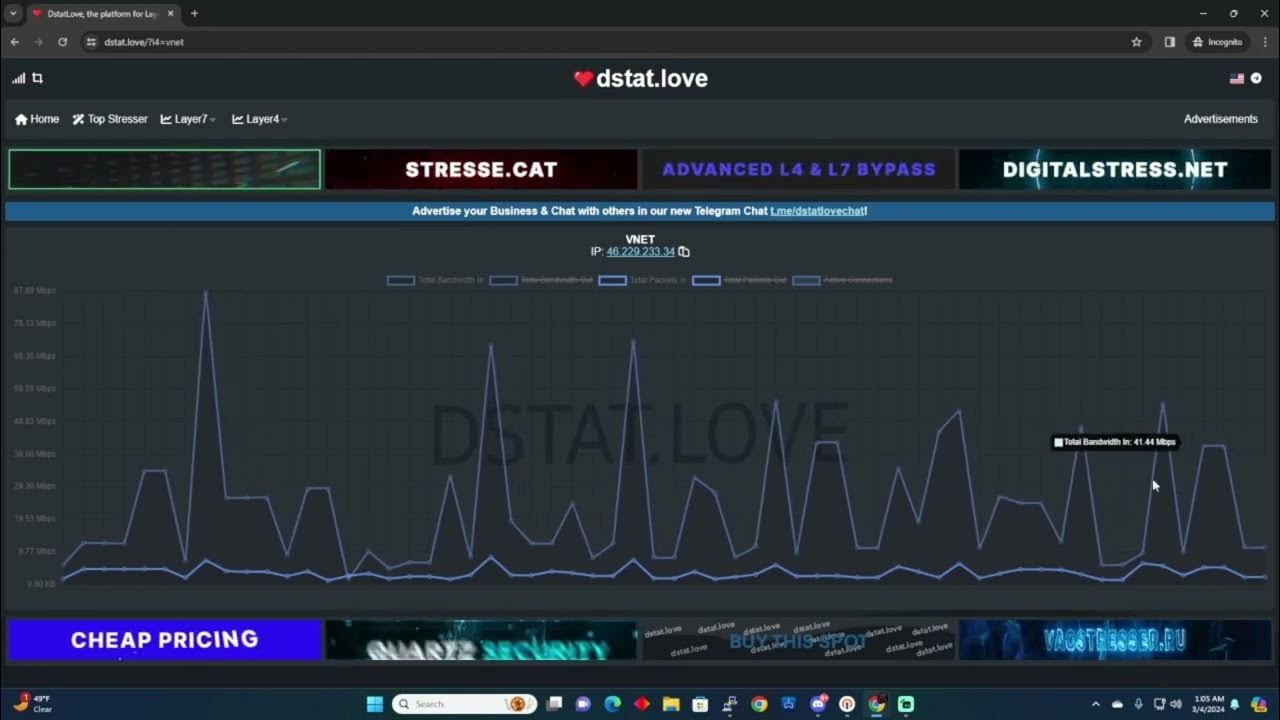 Paradise botnet killing 30 gig dstat! Best botnet 2024 slamming all games and servers! - YouTube