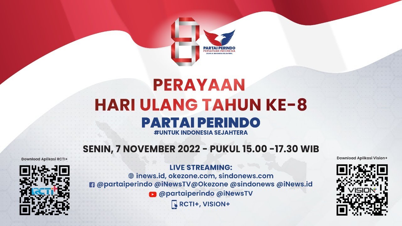 Perayaan Hari Ulang Tahun ke-8 Partai Perindo - YouTube