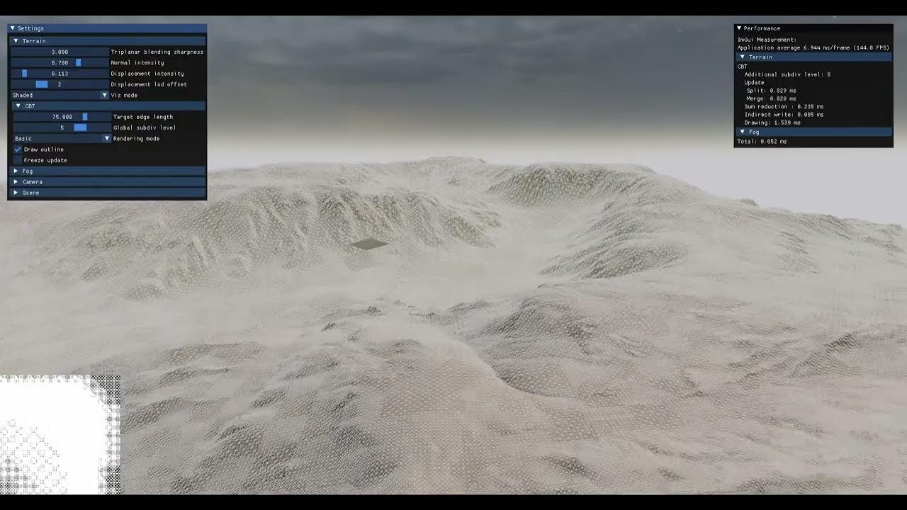 Concurrent binary tree terrain: zooming in and out - YouTube