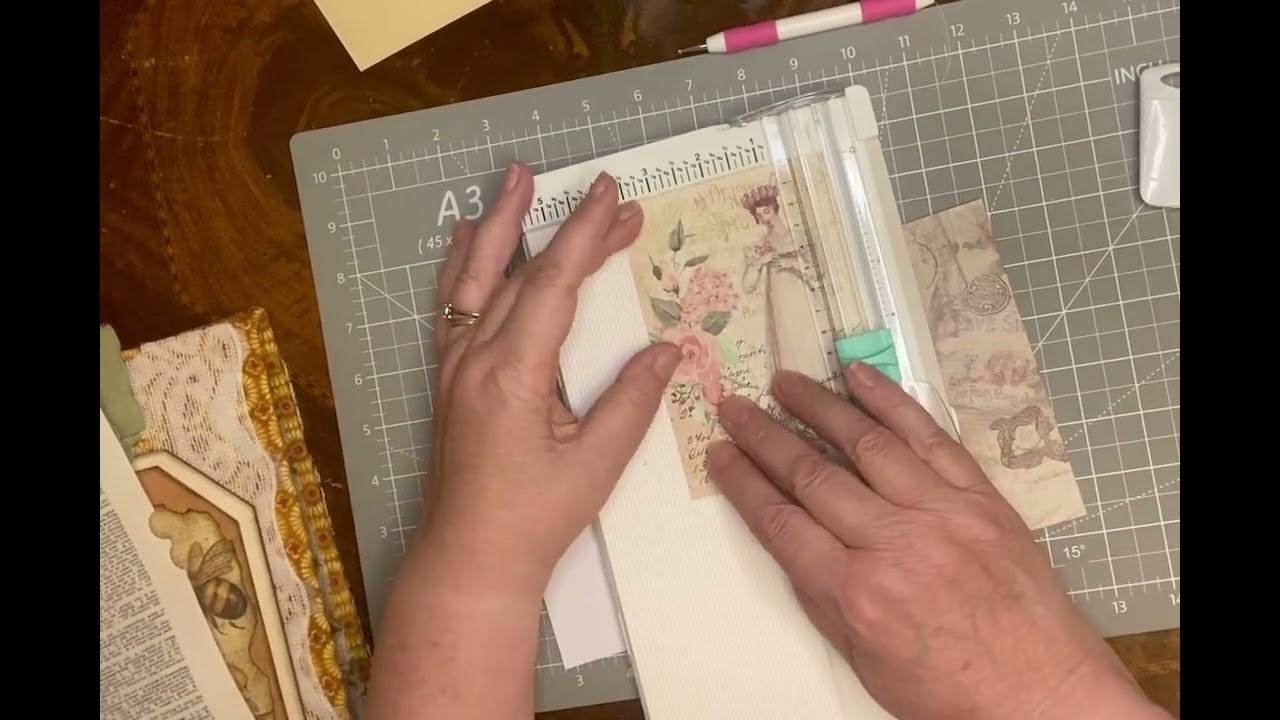 Small folio-type ephemera with fold out secret journaling space and places for embellishments ...