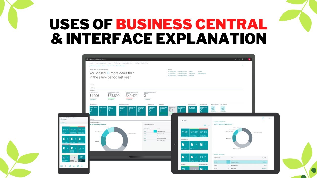 Uses of Business Central | Business Central Interface Explanation - YouTube