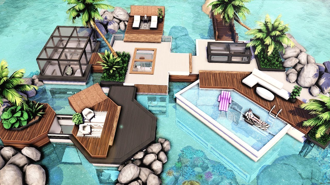 Modern Underwater House 🌊🐠 | The Sims 4 - Speed Build (NO CC) - YouTube