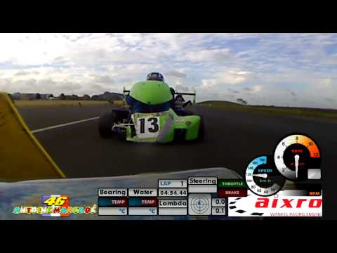 Aixro XR50 racing with 250cc gearbox at Strubby - YouTube