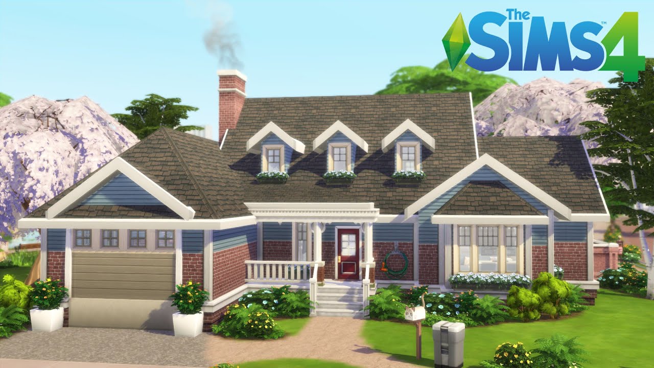 🌺🏠 One Story Family Home | No CC | The Sims 4 Speed Build - YouTube
