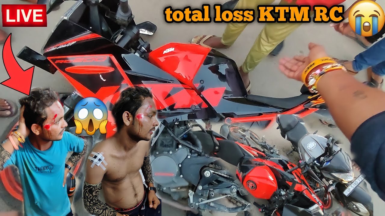 KTM bike accident 😭| live crash | total loss my KTM RC😰| Aaj Marte ...