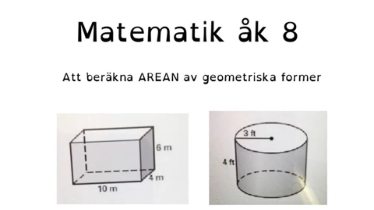 Matematik åk 8 AREA - YouTube