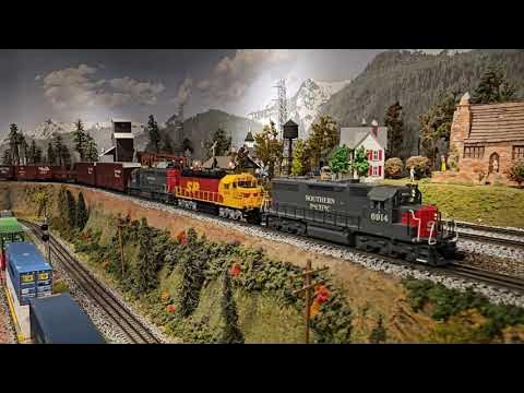 Atlas O Sothern Pacific SD35 Trio Pulling Mixed Freight San Diego 3-Railers 05-24 - YouTube