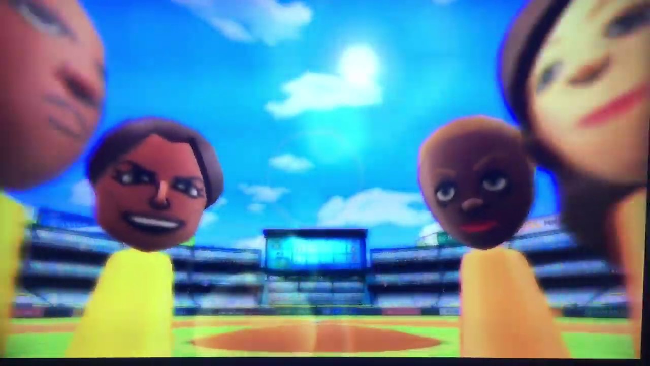 Mike vs. Julie in Wii Baseball! - YouTube