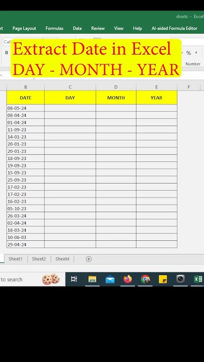 Split date into day , month and year | excel data entry interview questions #interviewquestions ...