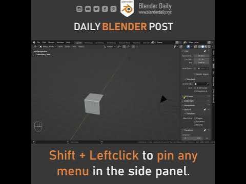 How to Pin Menus in the Side Panel - YouTube