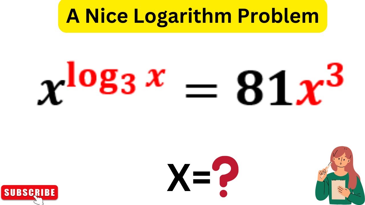 x^log3⁡x =81x^3 | Math Olympiad #maths #matholympiad #education # ...